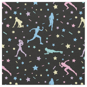 Marathon Runner Fabric | Zazzle
