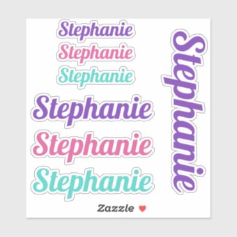 Girls Custom Name Vinyl Decals Personalized Kids | Zazzle