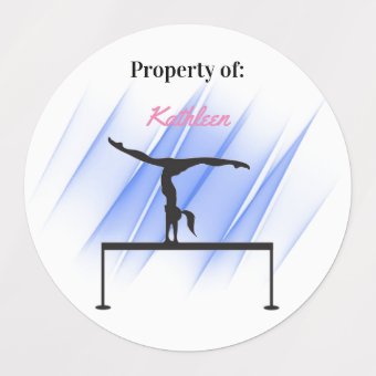 Girls Customizable Gymnastics Labels | Zazzle