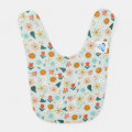 Girls Cute and Elegant Botanical Floral Baby Bib | Zazzle