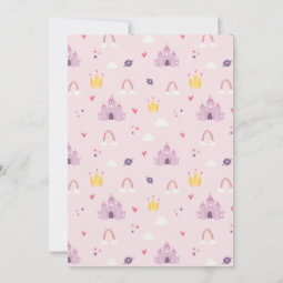 Girls Cute Pink Princess Palace 6th Birthday Invitation | Zazzle