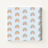 Girls Cute Pink Rainbow and Name Kids Notebook | Zazzle