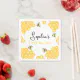 Girls Cute Summer First Bee Day Kids 1st Birthday Napkins | Zazzle