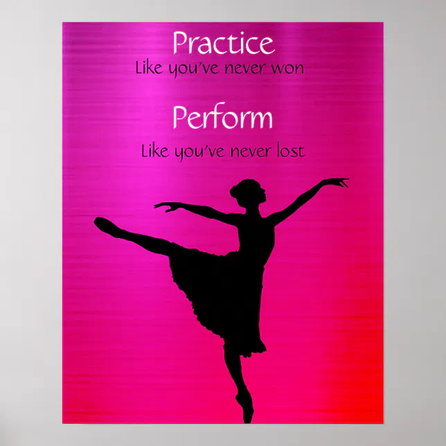 Girls Dance Practice Perform Encouragement Poster | Zazzle