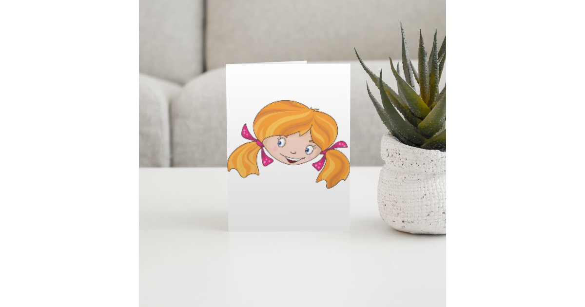 Girls Face Card | Zazzle