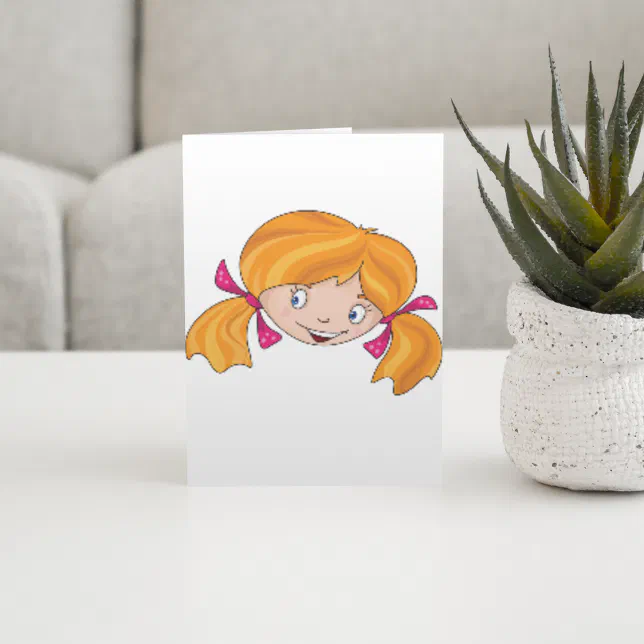 Girls Face Card | Zazzle