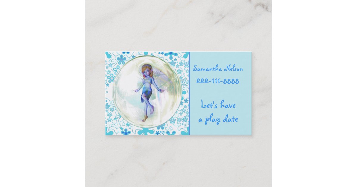Girl's Fairy Calling card | Zazzle