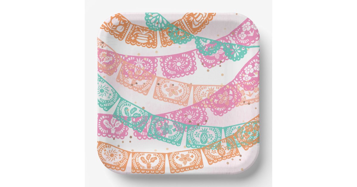 Girl's Fiesta Birthday Party Plates | Zazzle
