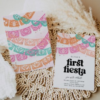 Girl's First Fiesta Birthday Invitation | Zazzle