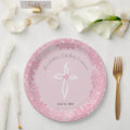 Girl's First Holy Communion Paper Plate, Floral Paper Plates | Zazzle