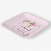 Girls First Holy Communion Pretty Floral Paper Plates | Zazzle