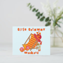 Girls Getaway Weekend T-shirts and Gifts Postcard | Zazzle