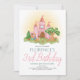 Girls Girly Pink Princess Fairytale Kids Birthday Invitation | Zazzle