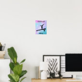 Girls Gymnast Gymnastics Balance Beam Poster | Zazzle