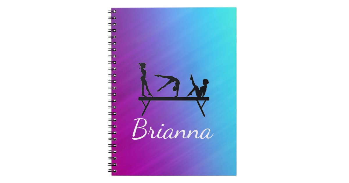 Girls Gymnastics Beam Notebook | Zazzle