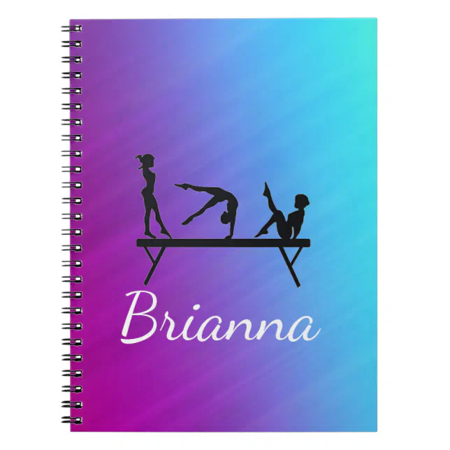 Girls Gymnastics Beam Notebook | Zazzle