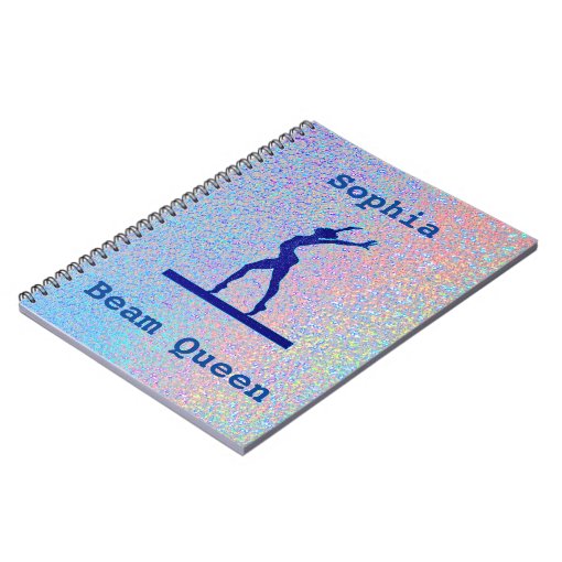 Girls Gymnastics Beam Queen Spiral Photo Notebook | Zazzle
