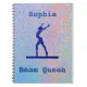 Girls Gymnastics Beam Queen Spiral Photo Notebook | Zazzle