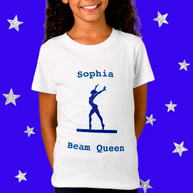 Girls Gymnastics Beam Queen T-Shirt | Zazzle