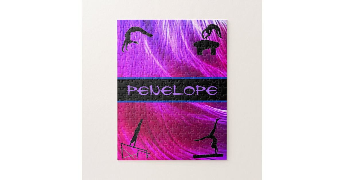Girls Gymnastics Events Abstract Jigsaw Puzzle | Zazzle