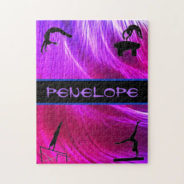 Girls Gymnastics Events Abstract Jigsaw Puzzle | Zazzle
