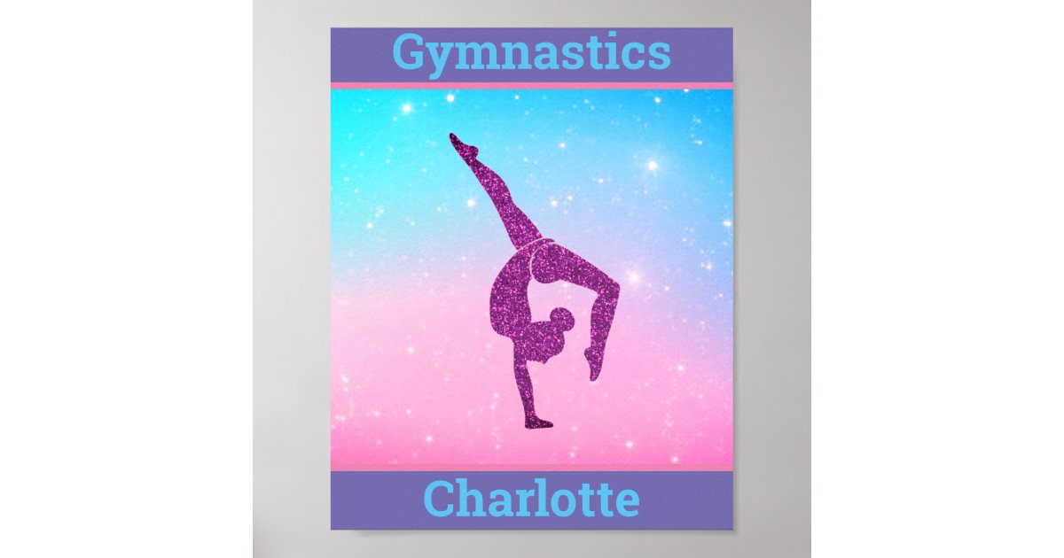 Girls Gymnastics Pastel Poster | Zazzle