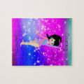 Girls Gymnastics Sparkle Gymnast in Leotard Jigsaw Puzzle | Zazzle