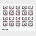 Girls Handstand Zebra Print Faux Fur Square Sticker | Zazzle