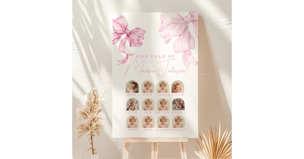 Girls just wanna be one birthday photo milestone foam board | Zazzle