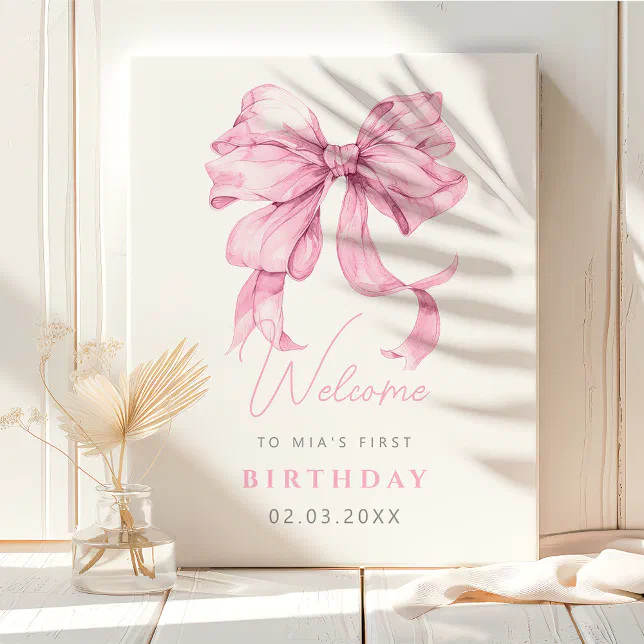 Girls just wanna be one birthday welcome sign | Zazzle