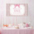 Girls Just Wanna Be One Girl 1st Birthday Party Banner | Zazzle