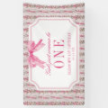 Girls Just Wanna Be One Girl 1st Birthday Party Banner | Zazzle
