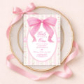 Girls Just Wanna Be One: Pink Bow 1st Birthday Invitation | Zazzle