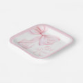 Girls just wanna be One Pink Bow Paper Plate | Zazzle