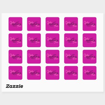 GIRLS JUST WANT TO HAVE FUN GIFTS SQUARE STICKER | Zazzle