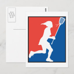 Girl's Lacrosse Postcard | Zazzle