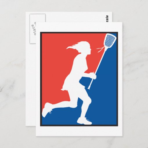 Girl's Lacrosse Postcard | Zazzle