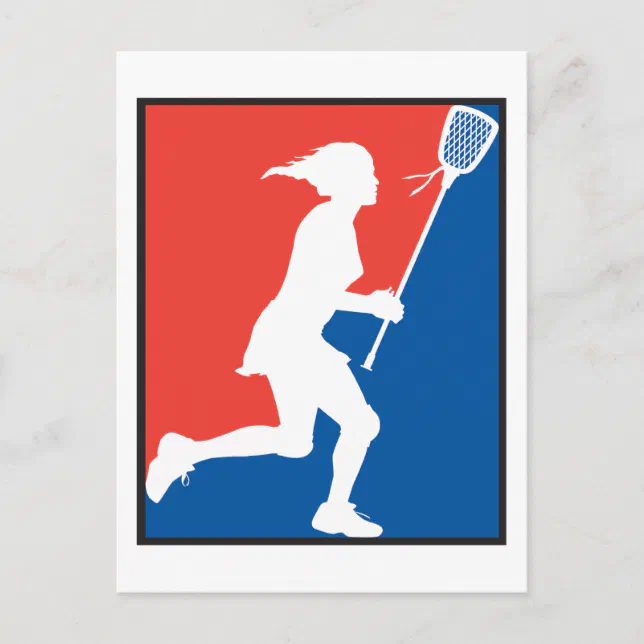 Girl's Lacrosse Postcard | Zazzle