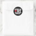 Girls Love My Autism Swag Awareness Heart Classic Round Sticker | Zazzle