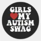 Girls Love My Autism Swag Funny Autistic Boy Gifts Classic Round ...