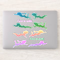 Girls "Love to swim" Sparkly Swimmer Stickers! Sticker | Zazzle
