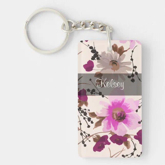 Girls Monogram Keychains | Zazzle