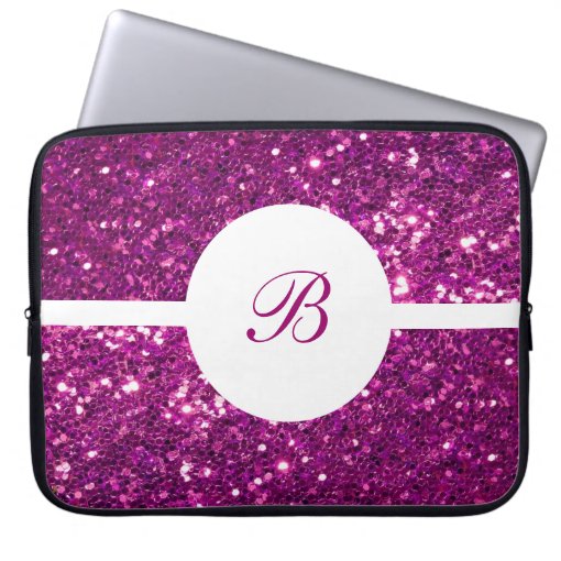 Girls Monogram Laptop Sleeve | Zazzle