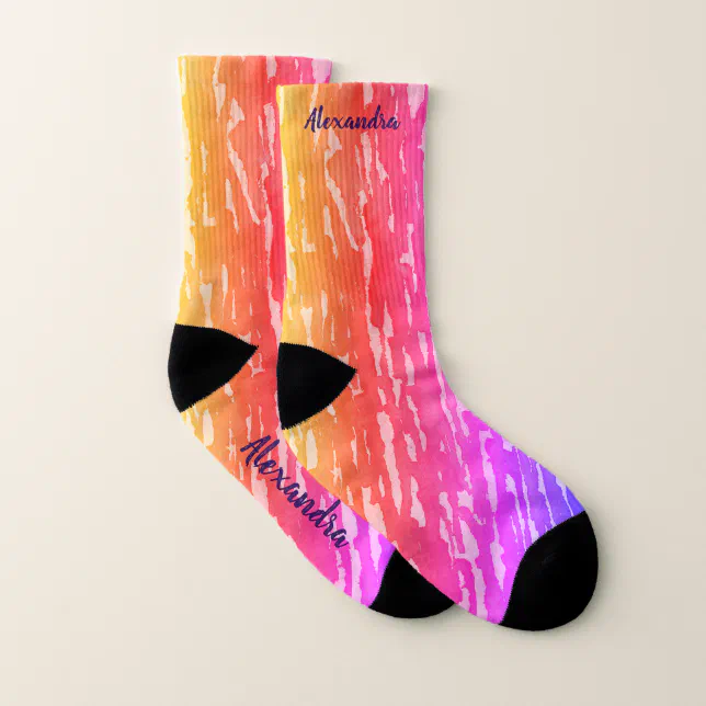 Girls Name Sock Template Socks | Zazzle
