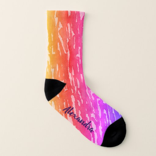 Girls Name Sock Template Socks | Zazzle