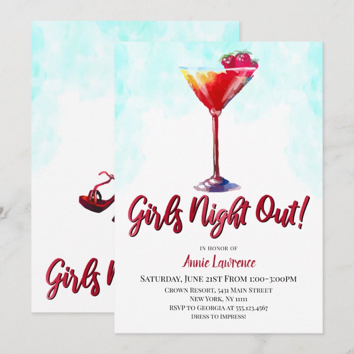 Girls Night Bachelorette Party Invitations | Zazzle.com