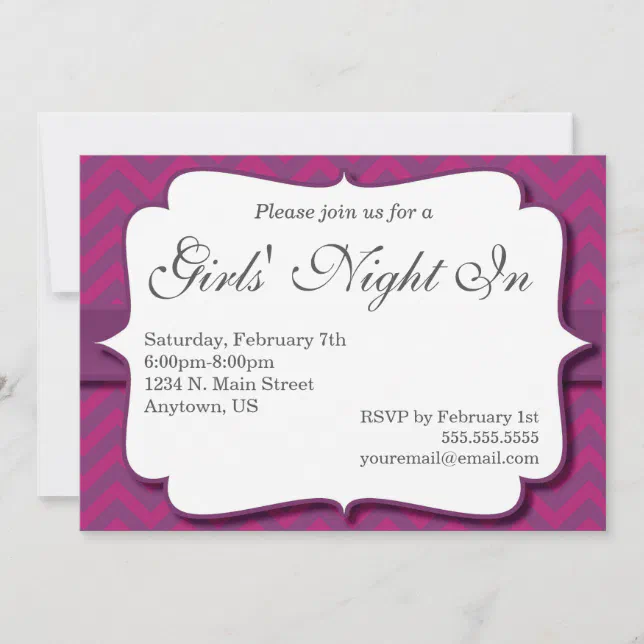Girls' Night In Invitation | Zazzle