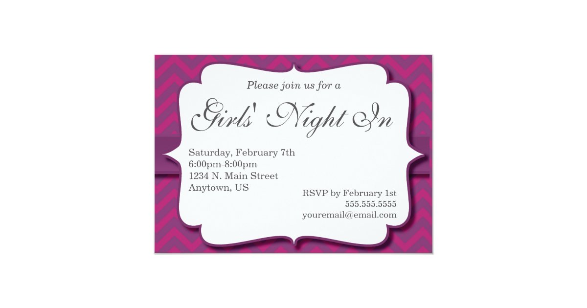 Girls' Night In Invitation | Zazzle.com