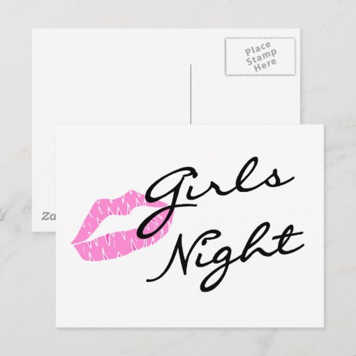 Girls Night (Lips) Postcard | Zazzle