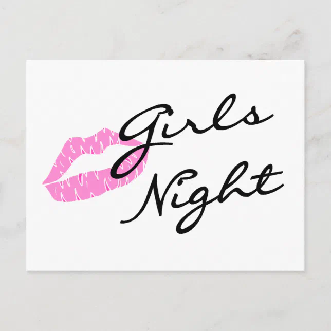 Girls Night (Lips) Postcard | Zazzle